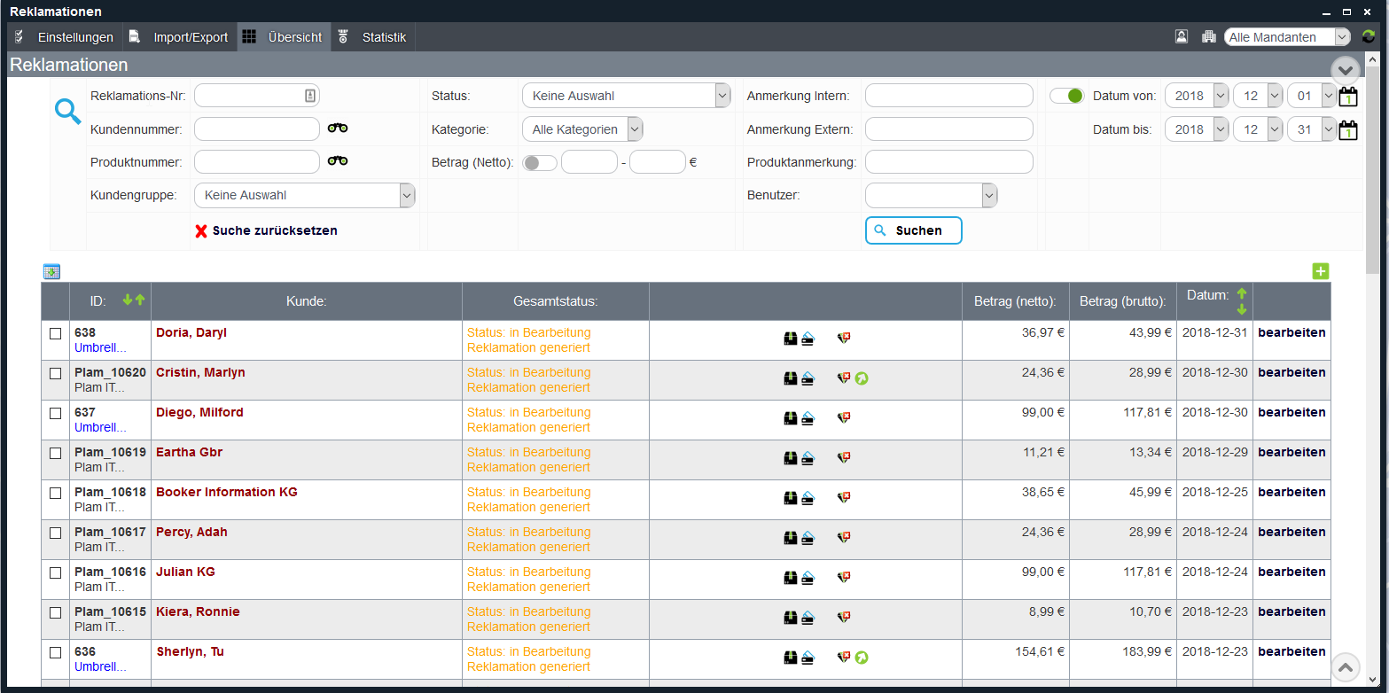 Reklamationsmanagement Software | Beschwerdemanagement